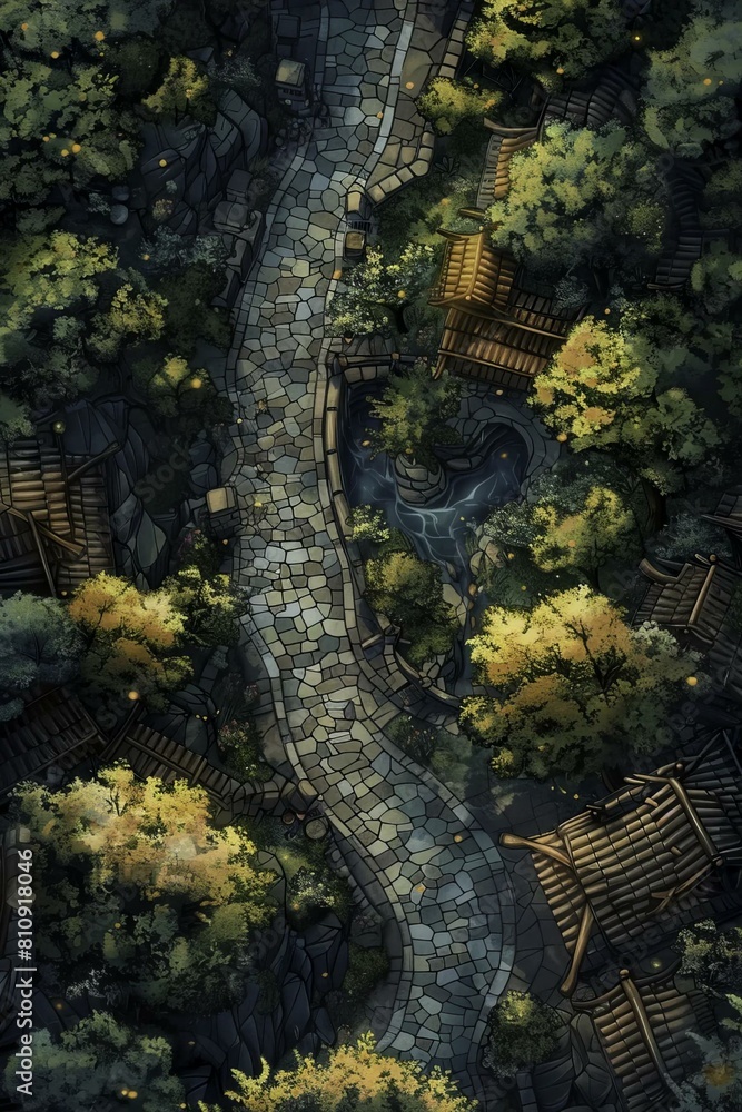 DnD Battlemap fantasy, adventure, map, trolls, bridge, lane. Stock ...