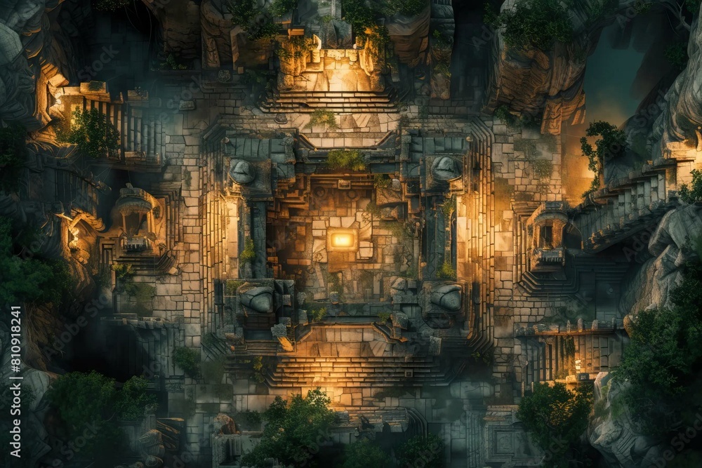 DnD Battlemap underground, city, battlemap, fantasy, buildings, streets ...