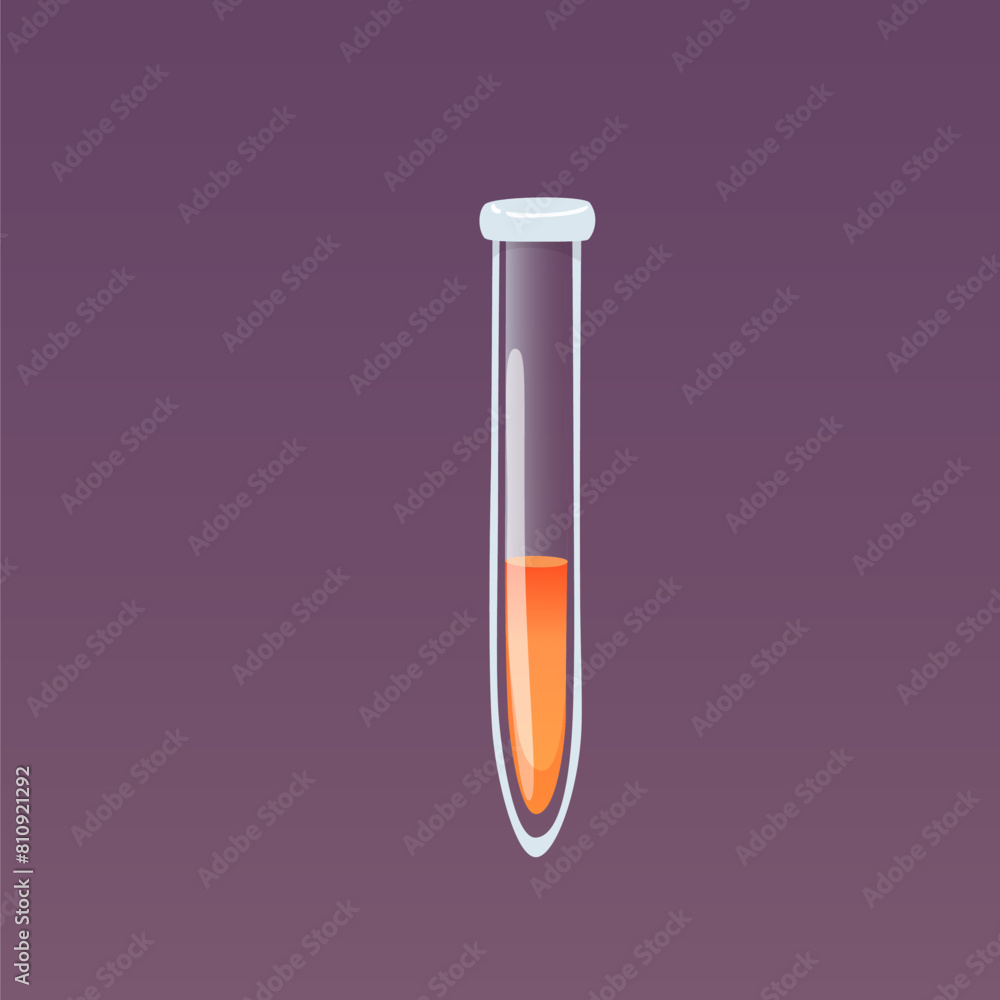 Laboratory glass beaker vector illustration. Lab chemistry test. Flask ...