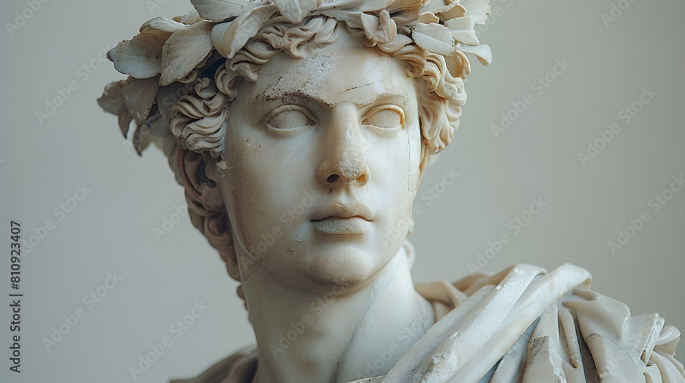 Ancient Greek statue of an ancient Roman senator in marble. Ancient ...