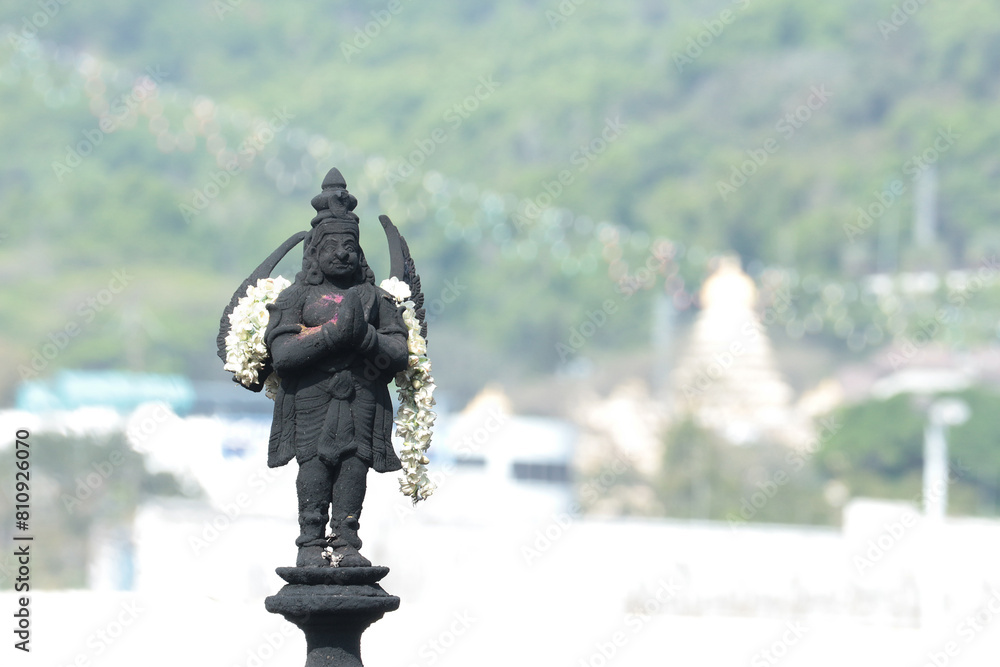 Garuda Murti near Balaji Temple at Tirumala, Tirupati, India. Stock ...