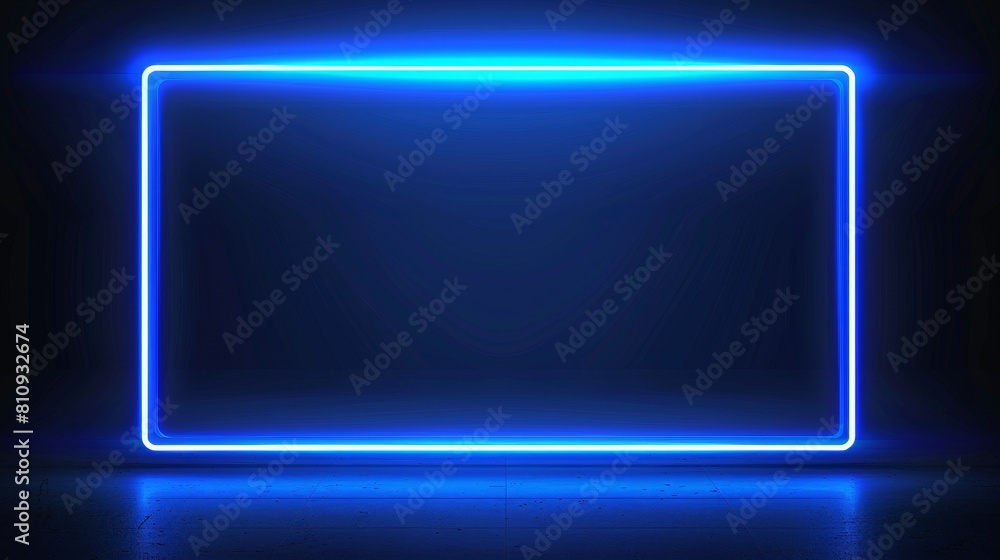Abstract rectangular tech billboard design. Horizontal night music club ...