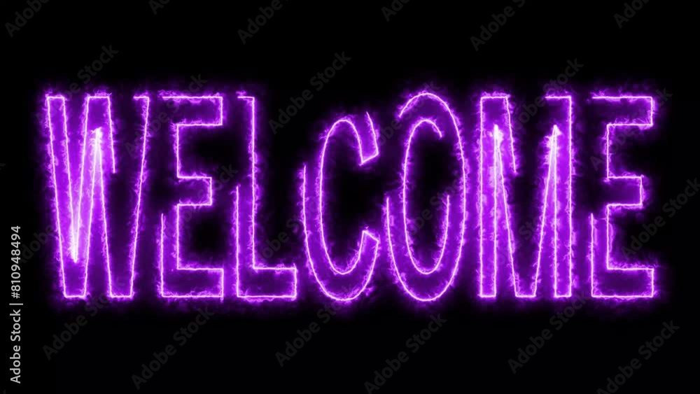 Welcome text saber animation. Welcome loop animation Ultra HD 4k. vídeo ...