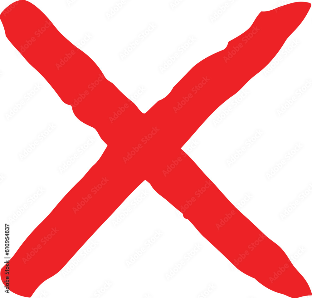 Wrong mark. Red cross X symbol. Red cross sign. Red grunge X icon ...