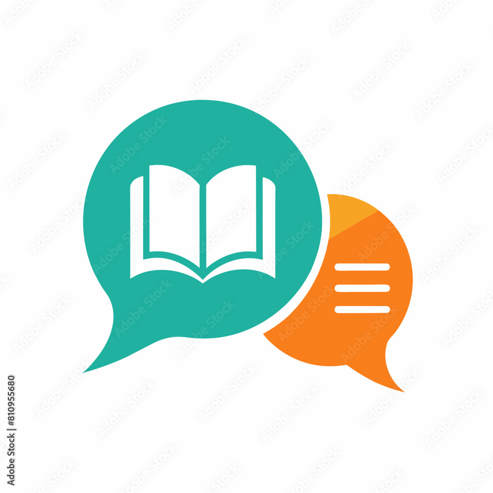 Language Learning App Logo Stock ベクター | Adobe Stock