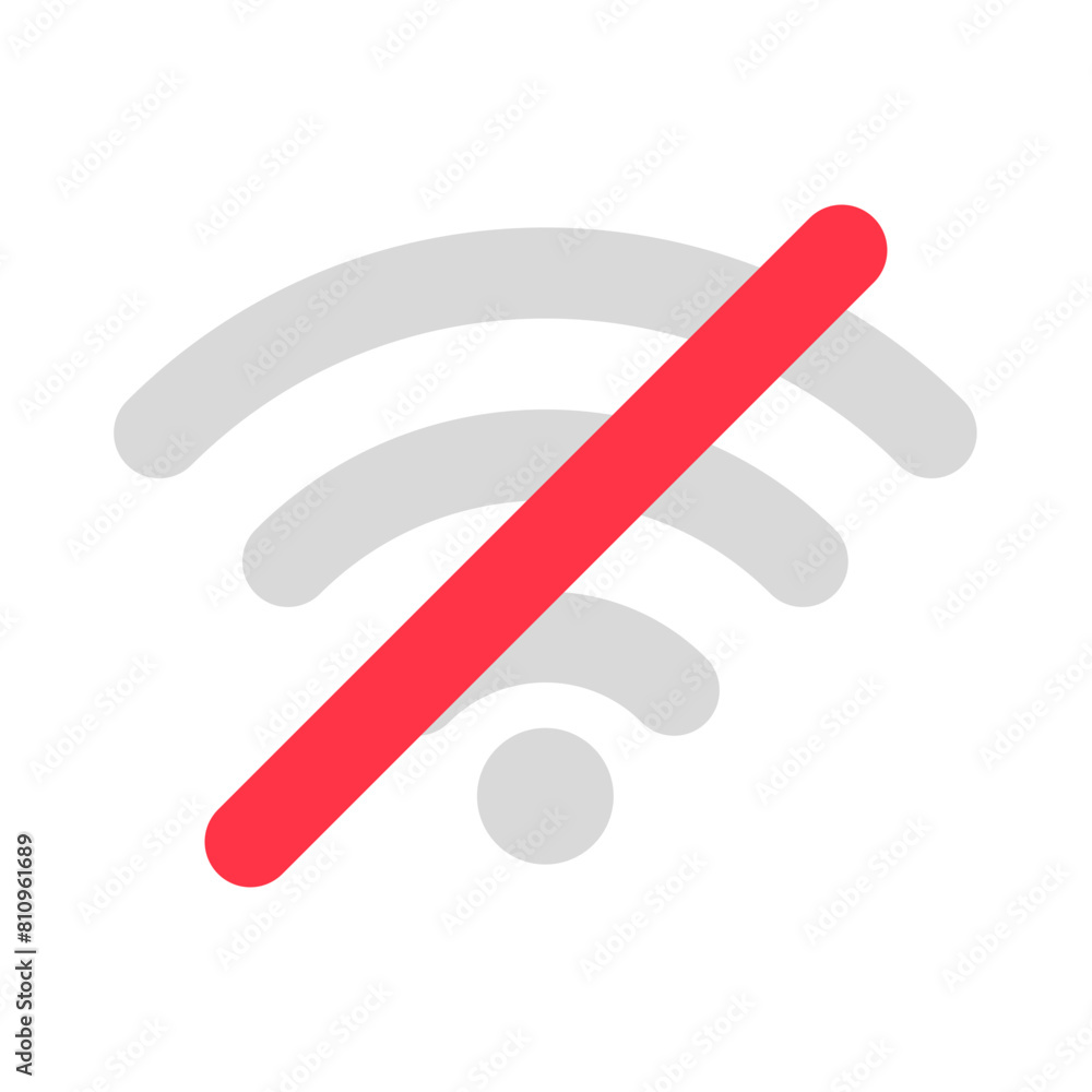 Editable vector no wifi access signal icon. Part of a big icon set ...