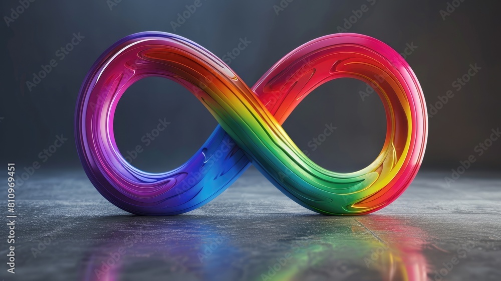 The symbol for Autism Awareness Day is like a colorful infinity sign ...