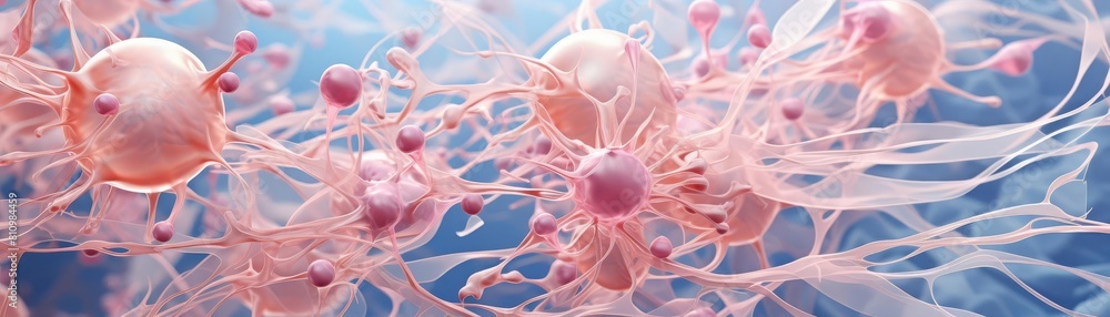 Closeup view of keratinocytes under a microscope, depicting the ...