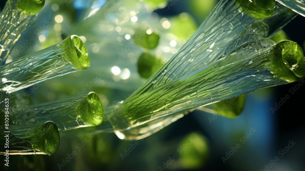 Closeup view of palisade cells under a microscope, showcasing their ...