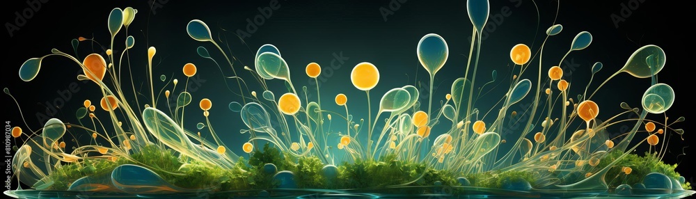 Dynamic animation frame of plant cell division, showing mitosis stages ...
