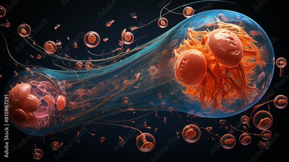 Dynamic illustration of skin cell renewal process, highlighting ...