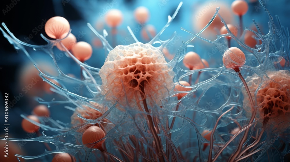 leukocytes under microscope, high resolution Stock Illustration | Adobe ...