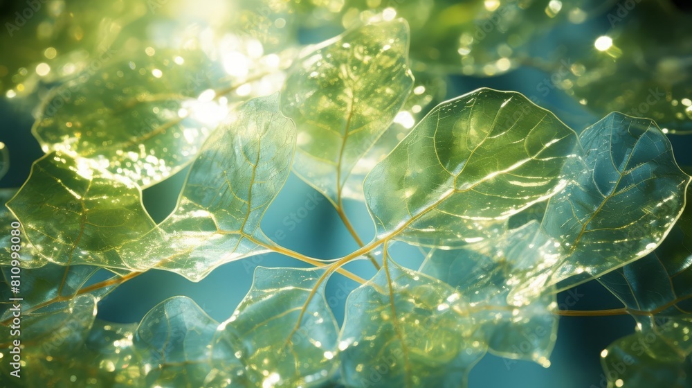 Nature study image of light penetration in a leaf, illustrating how ...