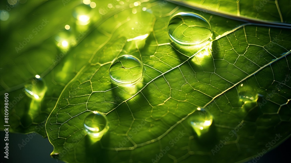 Nature study image of light penetration in a leaf, illustrating how ...