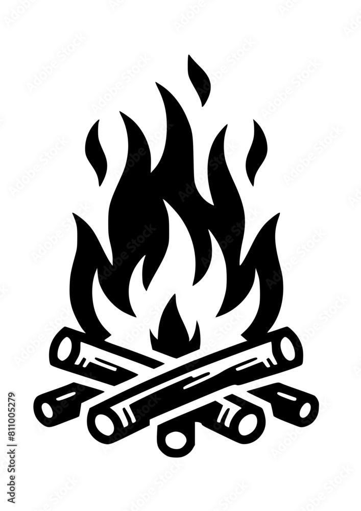 Bonfire SVG, Camping SVG, Flame SVG, Mountains SVG, Fire SVG, Bonfire ...