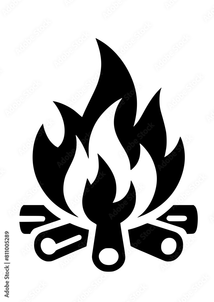 Bonfire SVG, Camping SVG, Flame SVG, Mountains SVG, Fire SVG, Bonfire ...