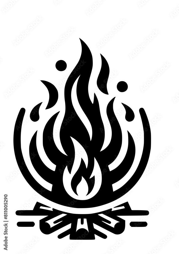 Bonfire SVG, Camping SVG, Flame SVG, Mountains SVG, Fire SVG, Bonfire ...