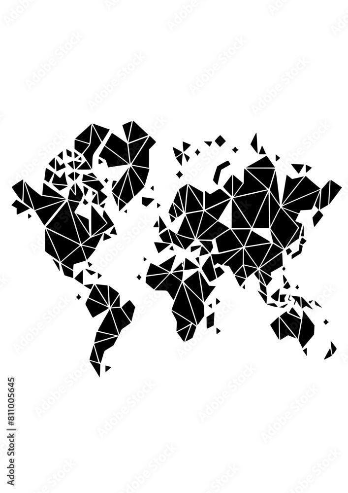 World Map SVG | Laser cut vector SVG world map file | World map PNG | World Map Silhouette ...