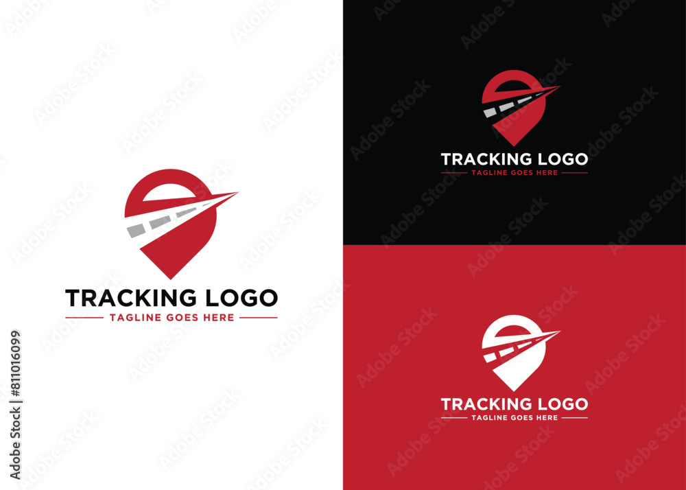 A tracking logo or a tracking system business logo design concept fleet ...