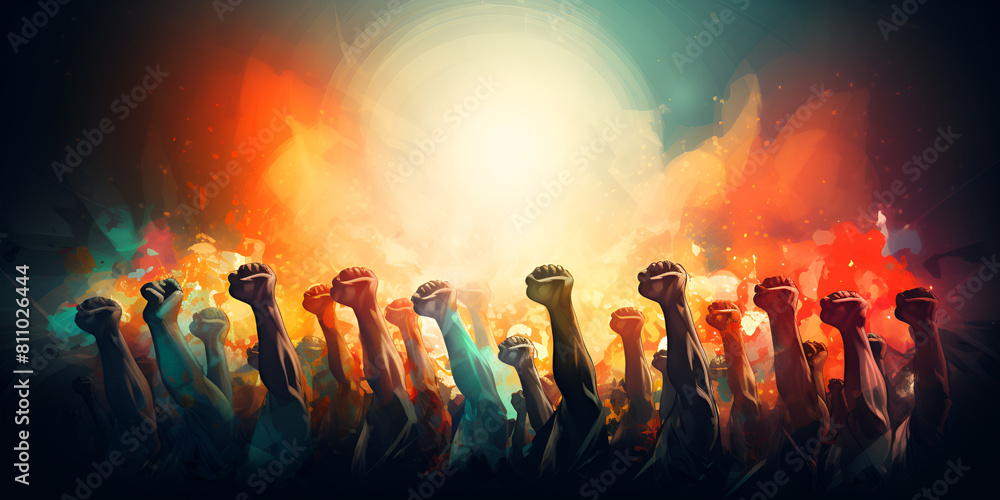 Human Rights Day standing up for their rights a crowd of people with ...