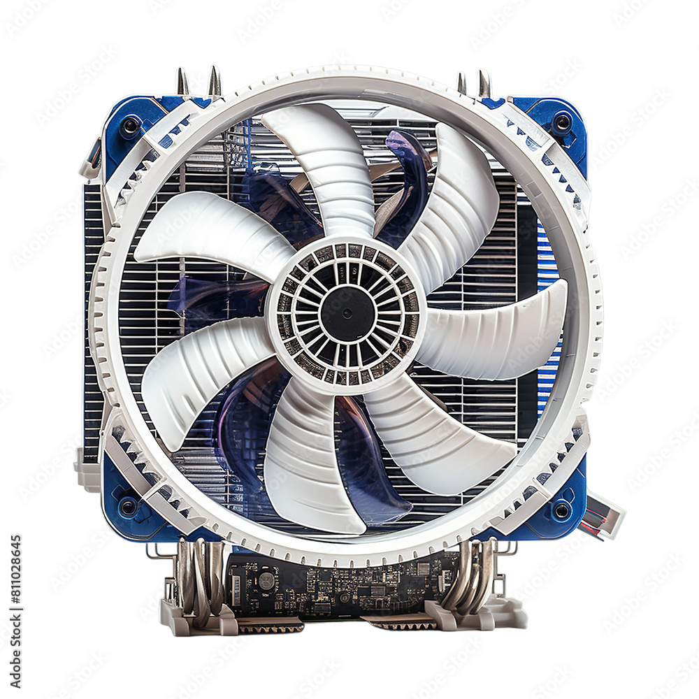 illustration of pc fan cut out ,Isolated on transparent PNG background ...