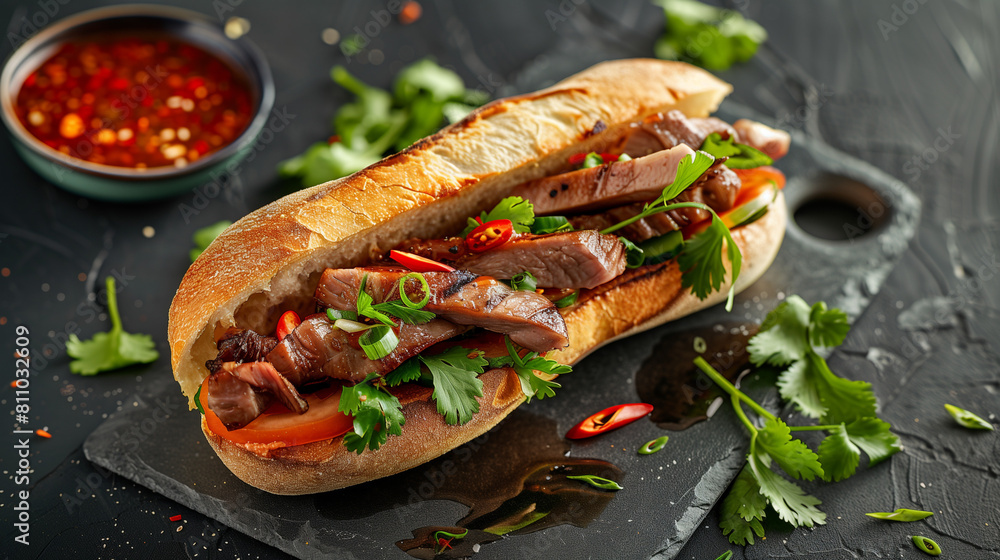 Authentic Banh Mi: Traditional Vietnamese Sandwich on Crusty Baguette ...