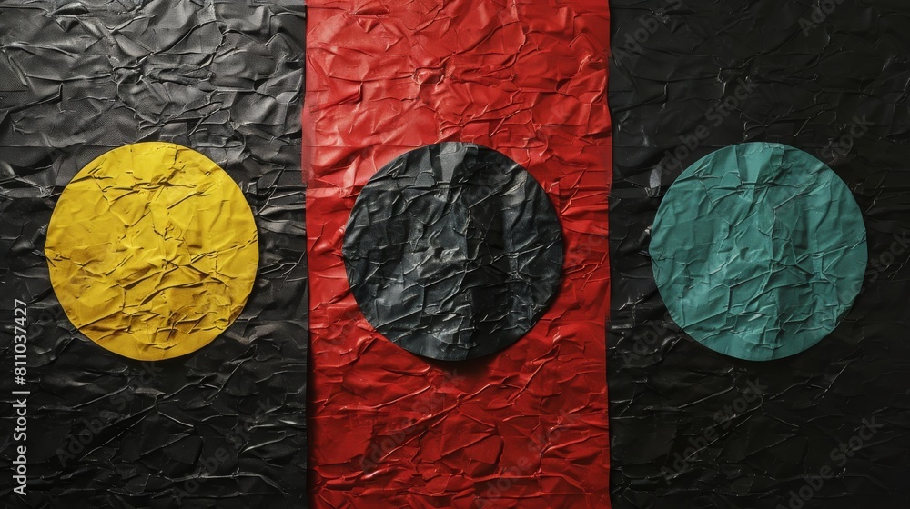 Overlay consisting of three crinkled plastic textures and a bold ...