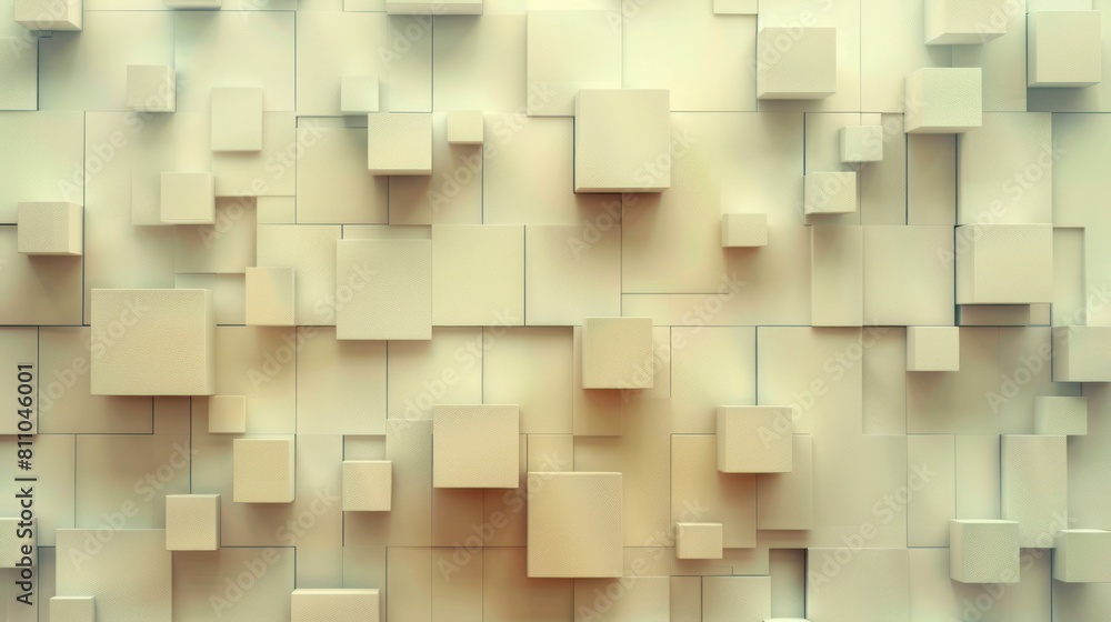 3D background minimalism. A wall with 3D blocks. 3D wallpaper with ...