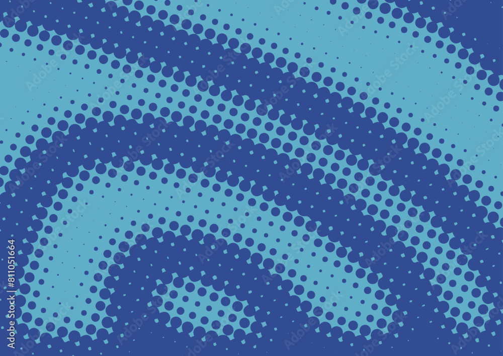 Awesome navy blue pop art background with dot design in retro comic ...
