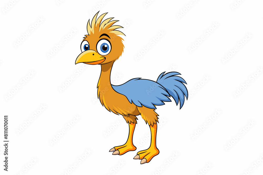 emu chicken cartoon vector illustration Stock Vector | Adobe Stock