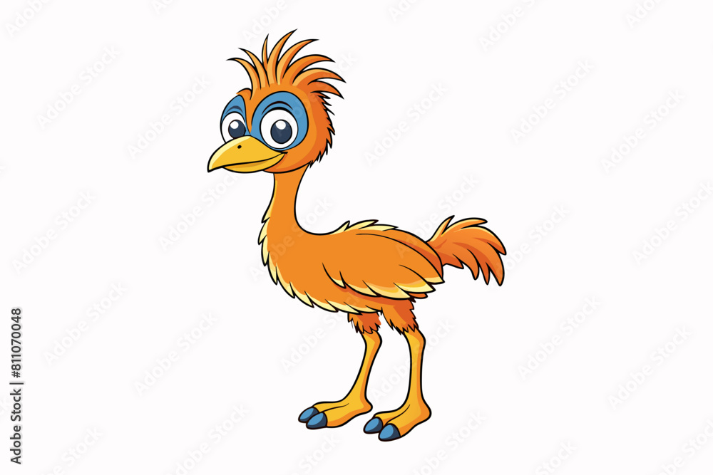 emu chicken cartoon vector illustration Stock Vector | Adobe Stock