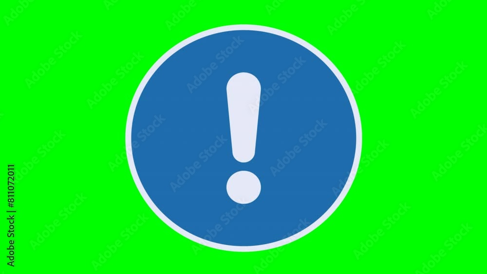 Appearance of a circular general obligation sign on a green background ...