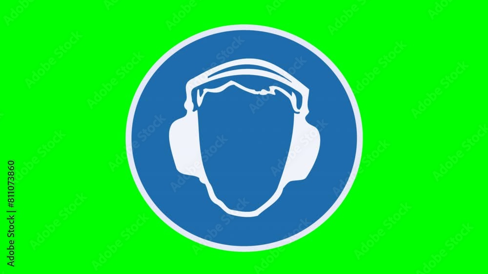 Appearance of a circular sign requiring noise-cancelling headphones on ...