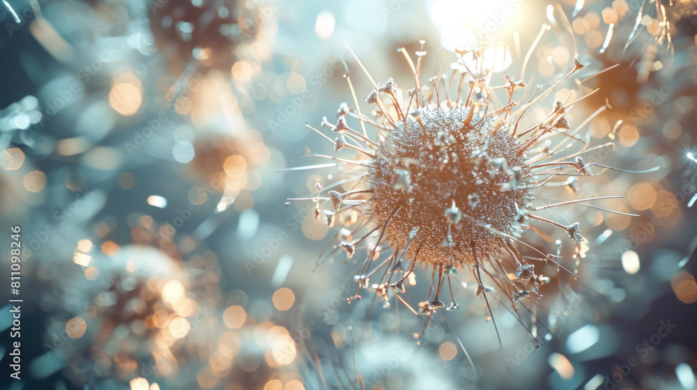 virus, viral disease caused by pathogenic viruses, model, close-up ...