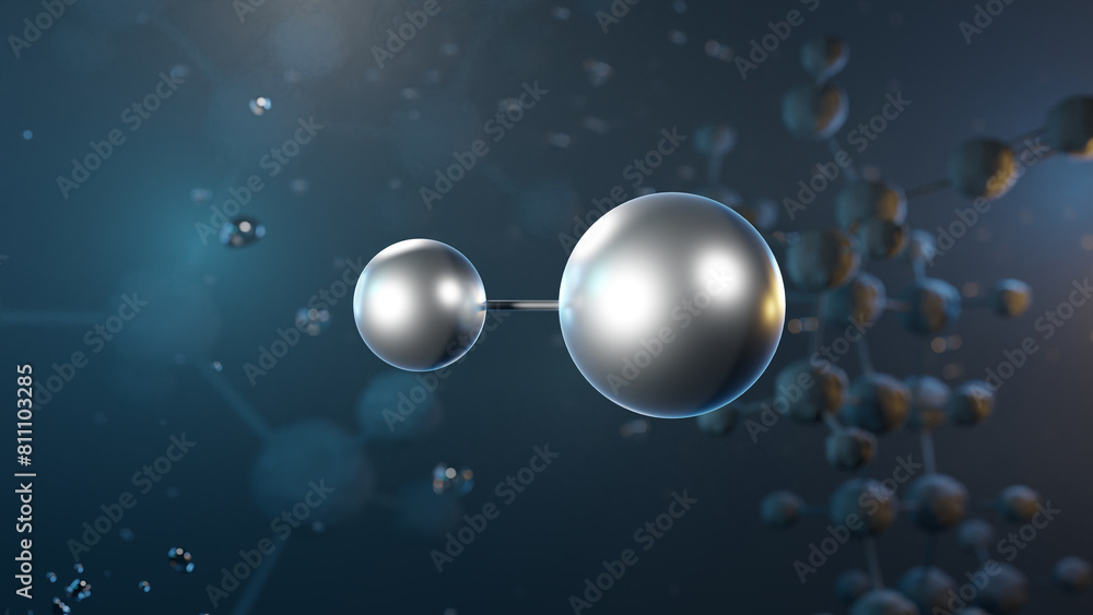 hydroxide molecular structure, 3d model molecule, diatomic anion ...
