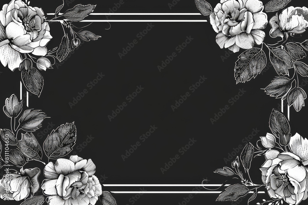 Elegant floral condolence background with customizable text space for ...