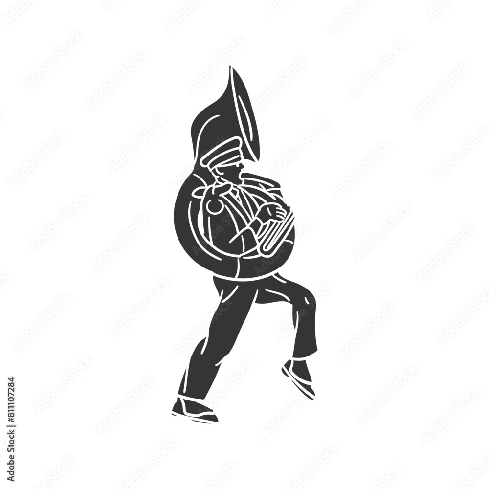Marching Band Icon Silhouette Illustration. Tuba Vector Graphic ...