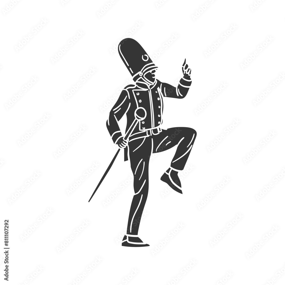 Marching Band Icon Silhouette Illustration. Director Vector Graphic ...