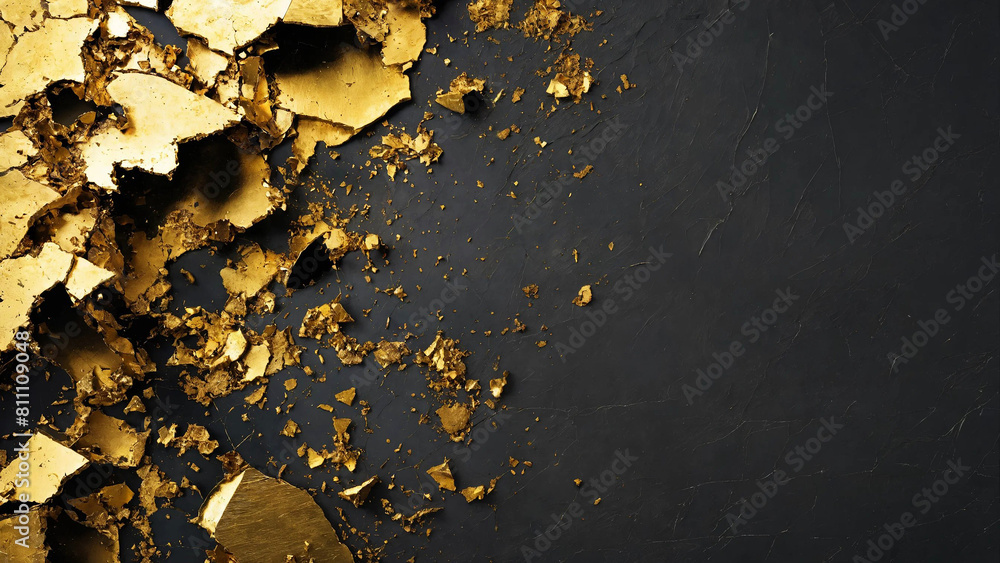 Antique, shattered gold background 16:9 with copyspace Stock Photo ...