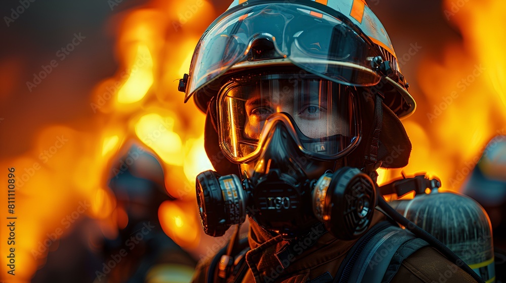 A close-up photo of Personal Protective Equipment (PPE): Firefighters ...