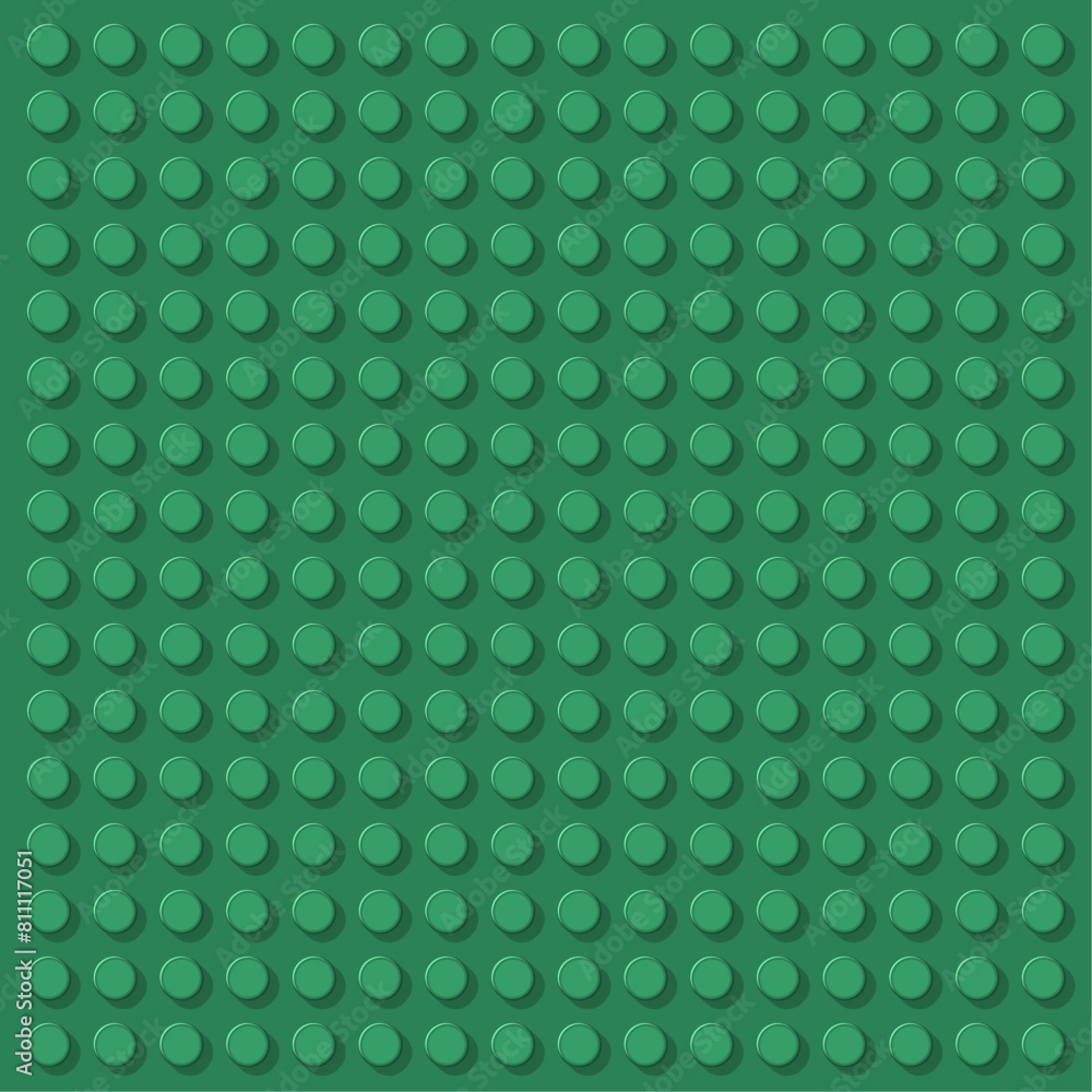 Pine Green Plastic Baseplate with Circular Studs Vector, Square ...
