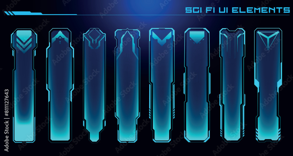 Set of Sci Fi User Interface Banners. Futuristic Abstract HUD. Good for ...