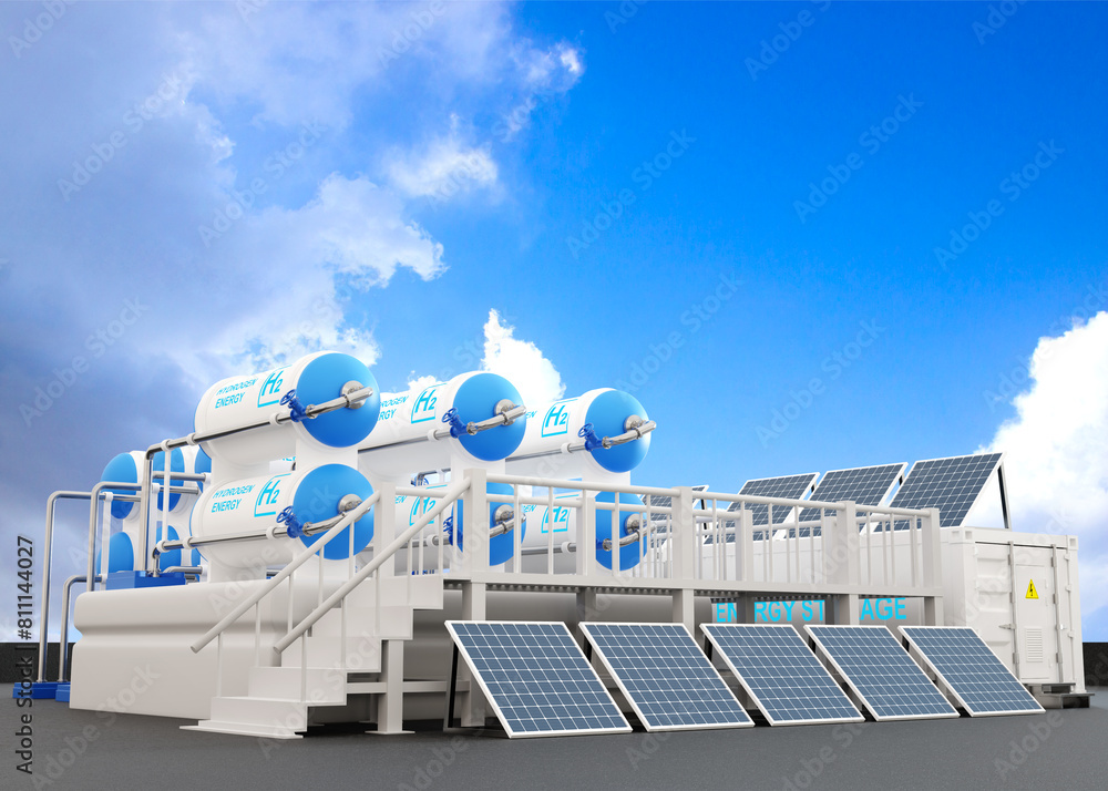 Hydrogen energy plant concept. Hydrogen gas pipeline for clean ...