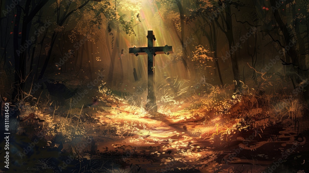 Illuminate the essence of Christianity from a cross religious ...