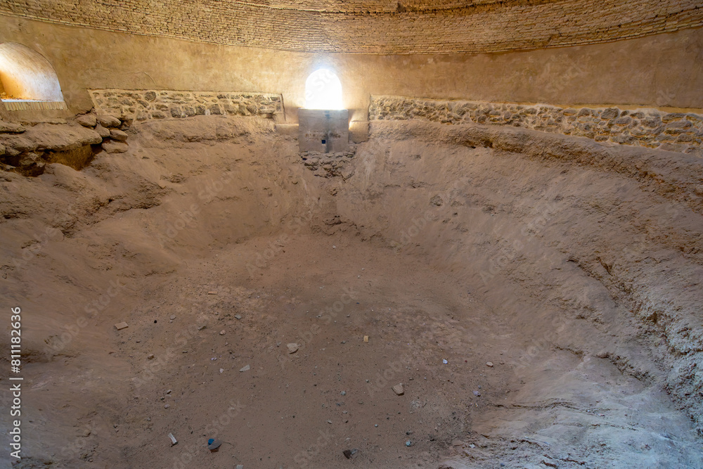 Inside the ancient Yakhchal, showcasing Persian architectural ingenuity ...