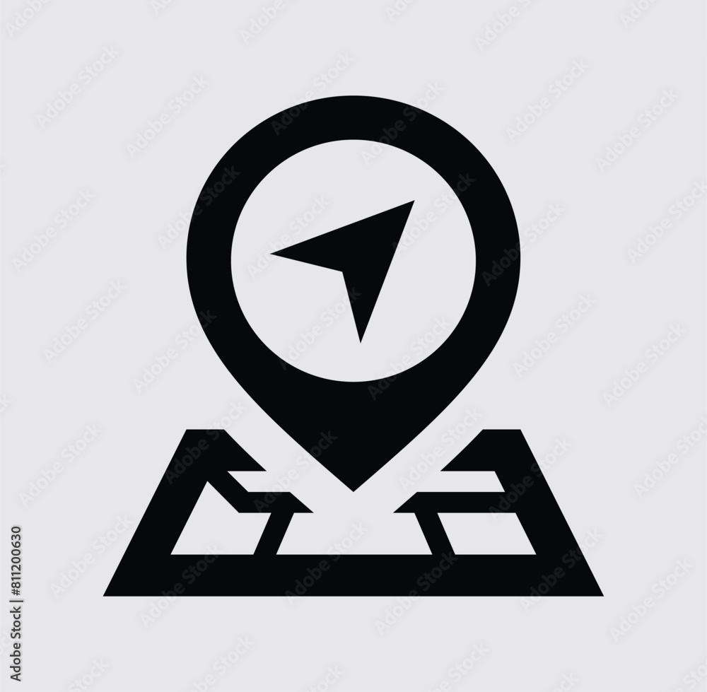location black icon. Map pointer icon. Location,Contact pin, gps ...