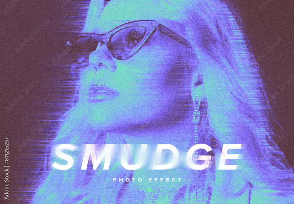 Bright Smudge Photo Effect Mockup Stock Template | Adobe Stock