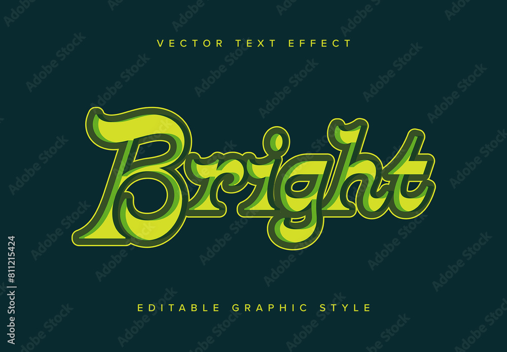 Bold Green Text Effect Mockup Stock Template | Adobe Stock