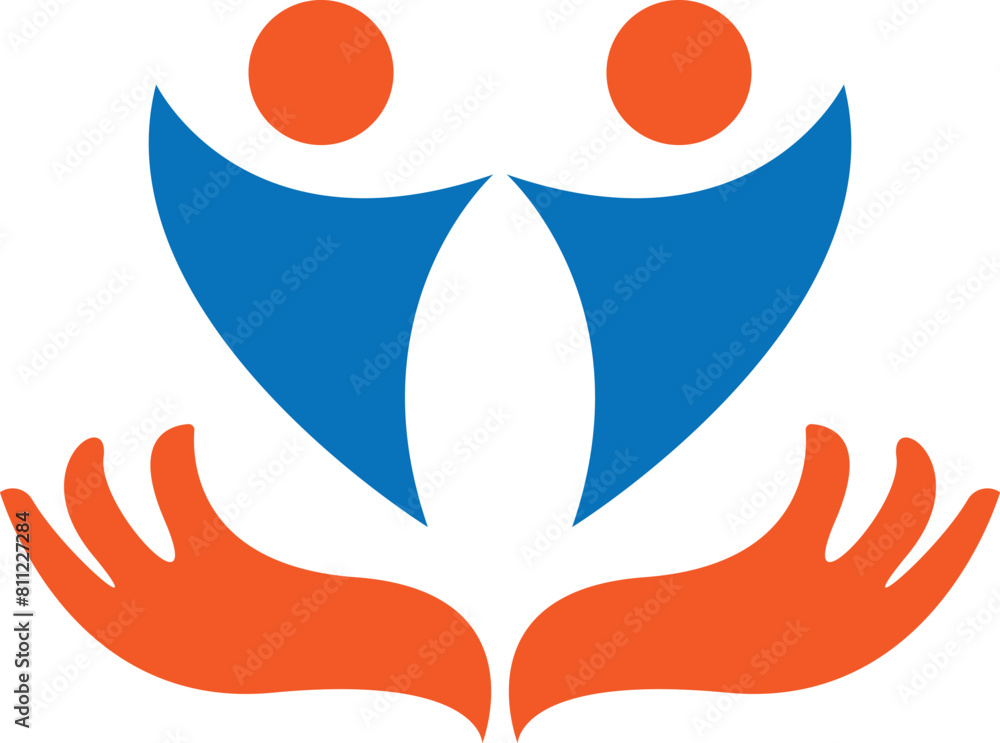 Human and people welfare logo design community care friendship unity ...
