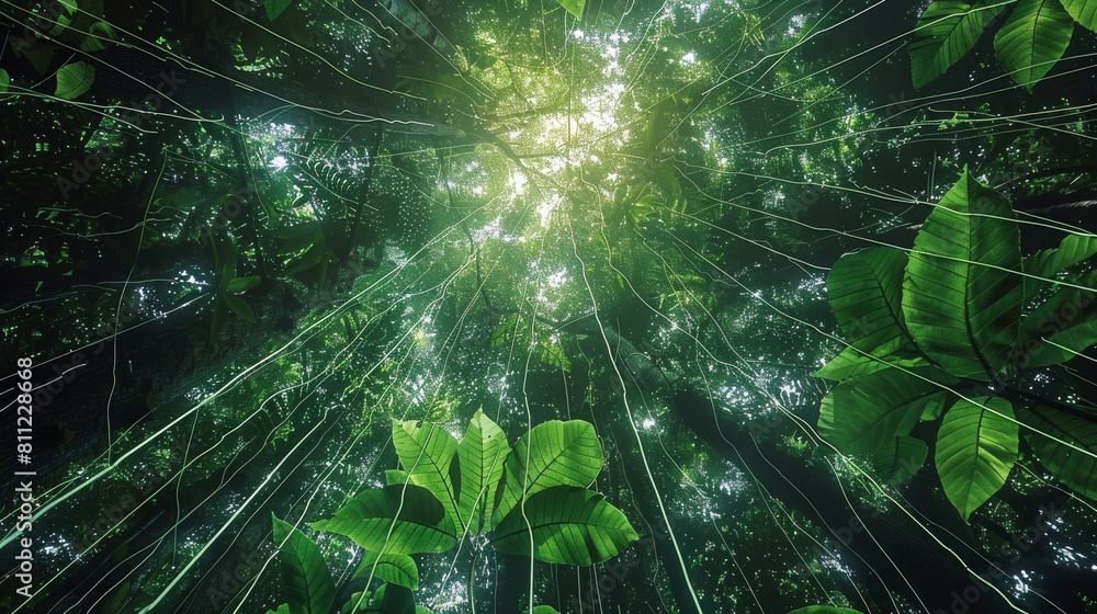 Amazon rainforest which is working with the digital blockchain system ...